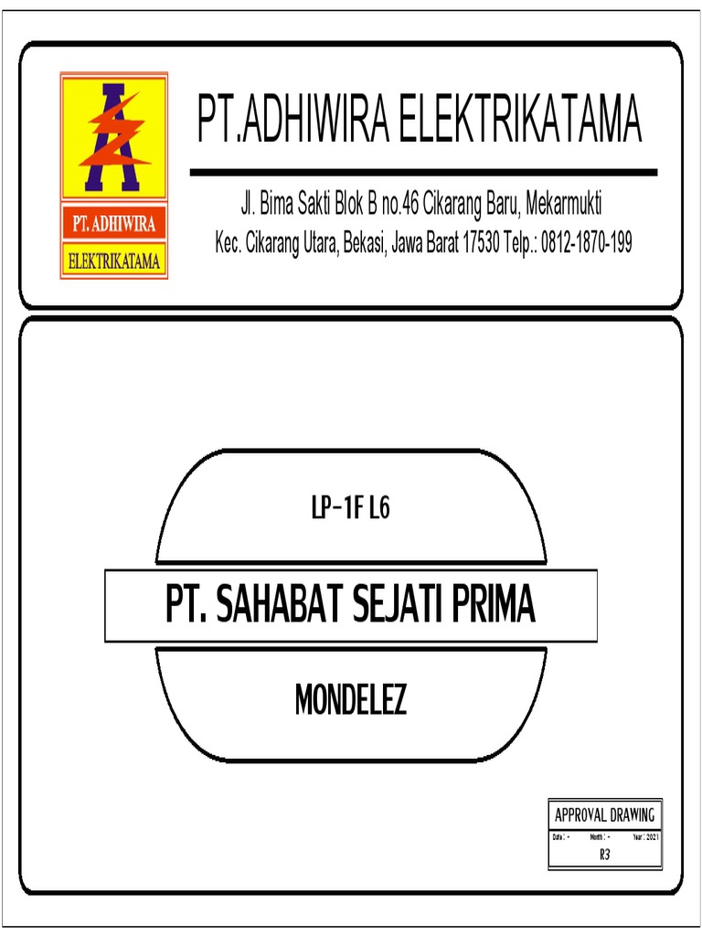 Approval Drawing for Electrical Panel | PDF