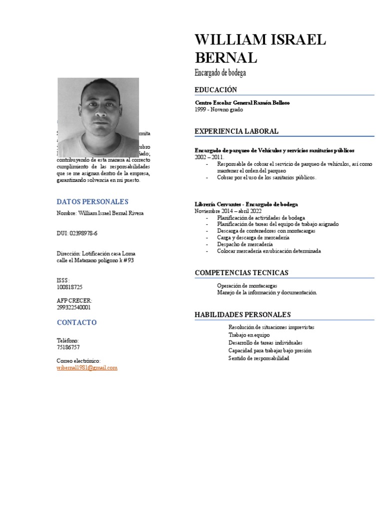 CV 2 William Bernal | PDF