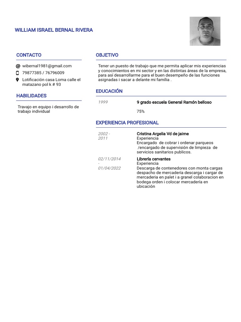 CV William Bernal 2022 | PDF