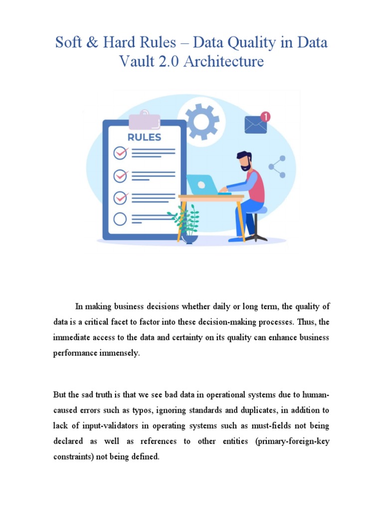 Data Quality: Soft vs Hard Rules in Vault | PDF | Data | Data Warehouse