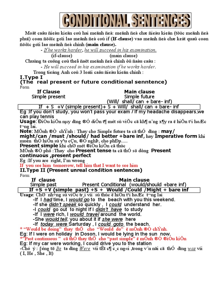 Conditional Sentences | PDF