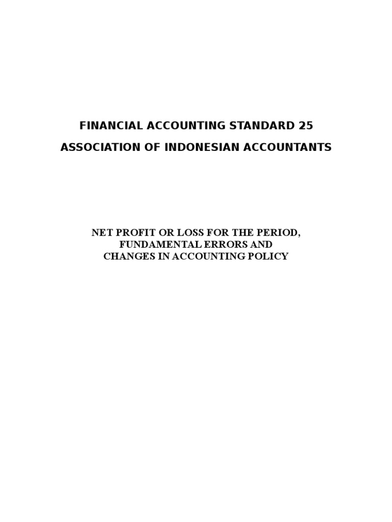 Financial Accounting Standard 25 Association of Indonesian Accountants ...