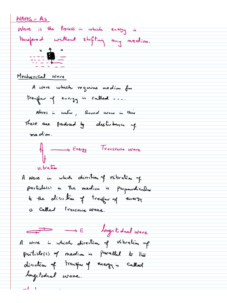 Physics (AS) Waves and Superposition Notes | PDF