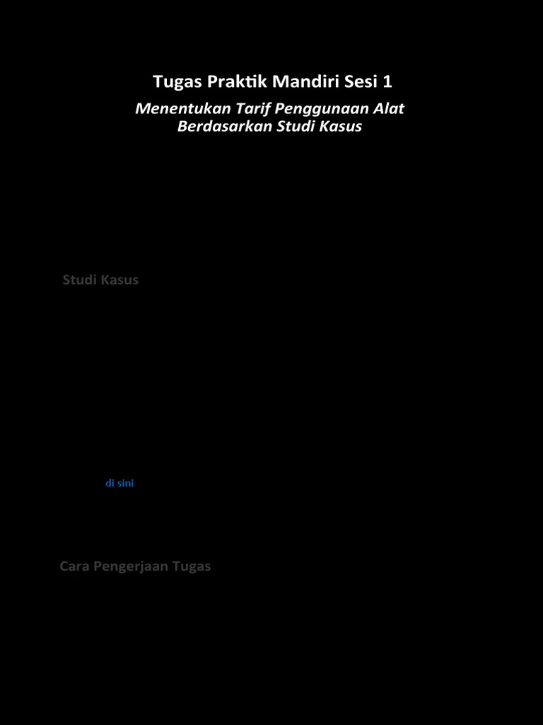 TPM 1 Tarif Penggunaan Alat - (Ahmad Hakim Irfanudin) | PDF