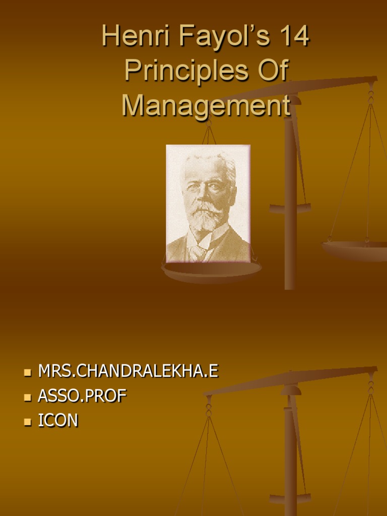 Henri Fayol's 14 Principles of Management | PDF | Business | Economies