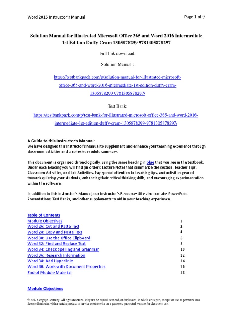 Illustrated Microsoft Office and Word Intermediate 1st Edition Duffy ...