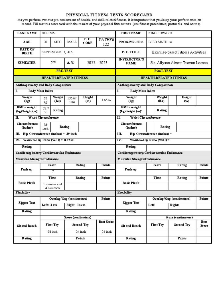 Pathfit 2.0 | Download Free PDF | Body Mass Index | Physical Fitness