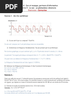 CORRECTION Exercices Emission Perception Son | PDF | Hauteur (musique ...