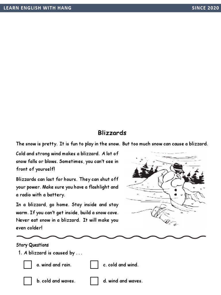 1.30 Reading Stories Blizzards | PDF | Science & Mathematics