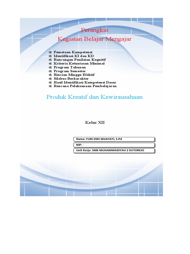 Produk Kreatif Dan KWU 12 | PDF