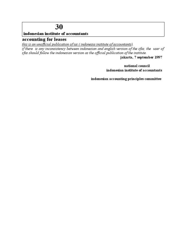 Psak 30 | PDF | Lease | Renting