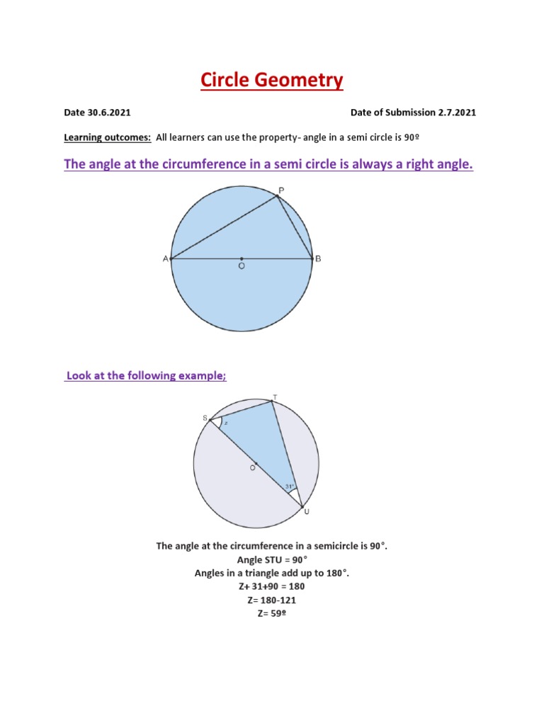 Circle, Geometry | PDF