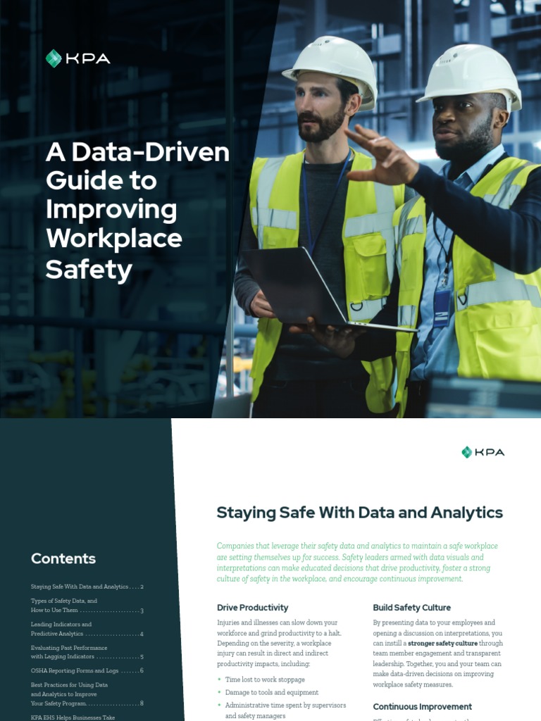 KPA Data Driven Guide Workplace Safety 01-22 | PDF | Analytics | Safety