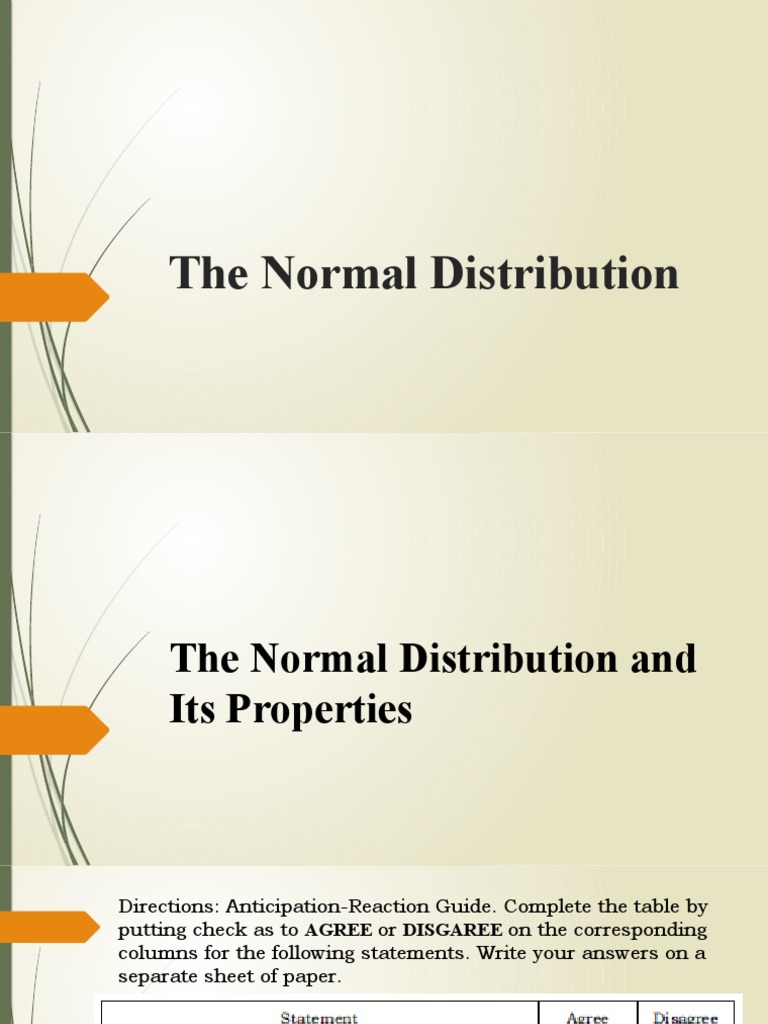 LESSON 3 M3 The Normal Distribution | PDF | Probability Distribution | Normal Distribution