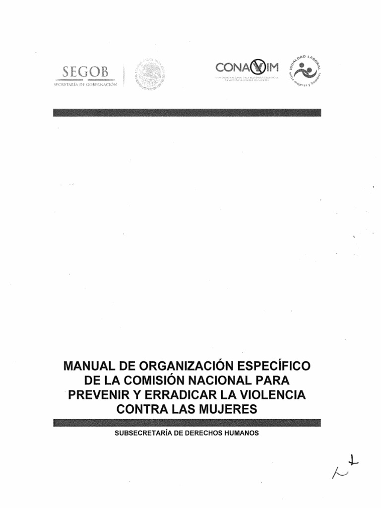 Manual de Organización Específico de La CONAVIM | PDF | La violencia ...