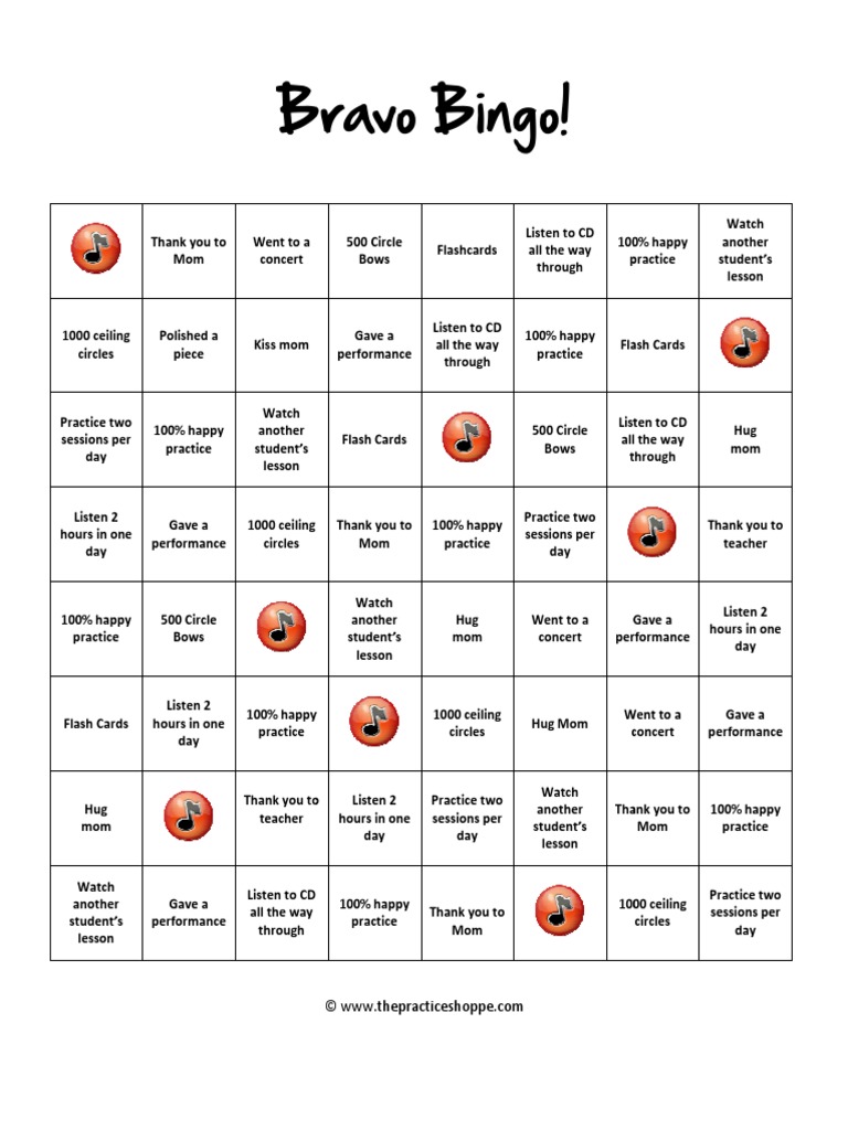 Bravo Bingo | PDF | Flashcard | Learning Methods