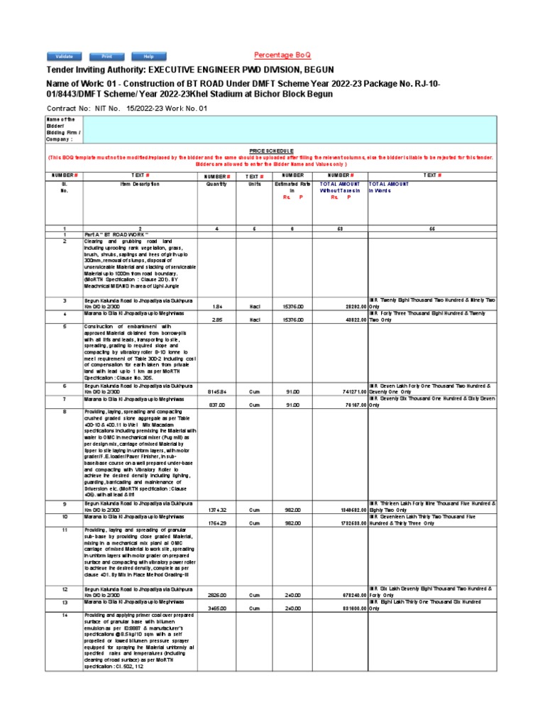 BOQ Sukhpura | PDF | Concrete | Foundation (Engineering)