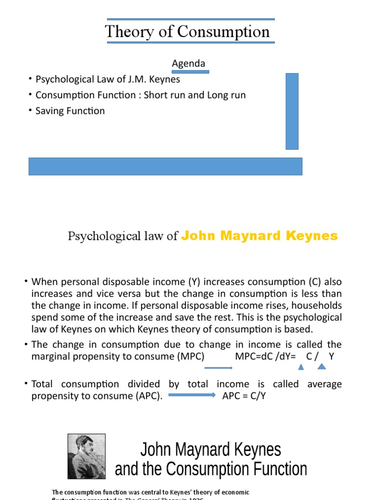Keynesian Theory of Consumption Explained | PDF | Consumption (Economics) | Consumers