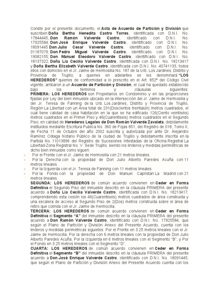 Conste Por El Presente Documento | PDF | Derecho Civil (Common Law)