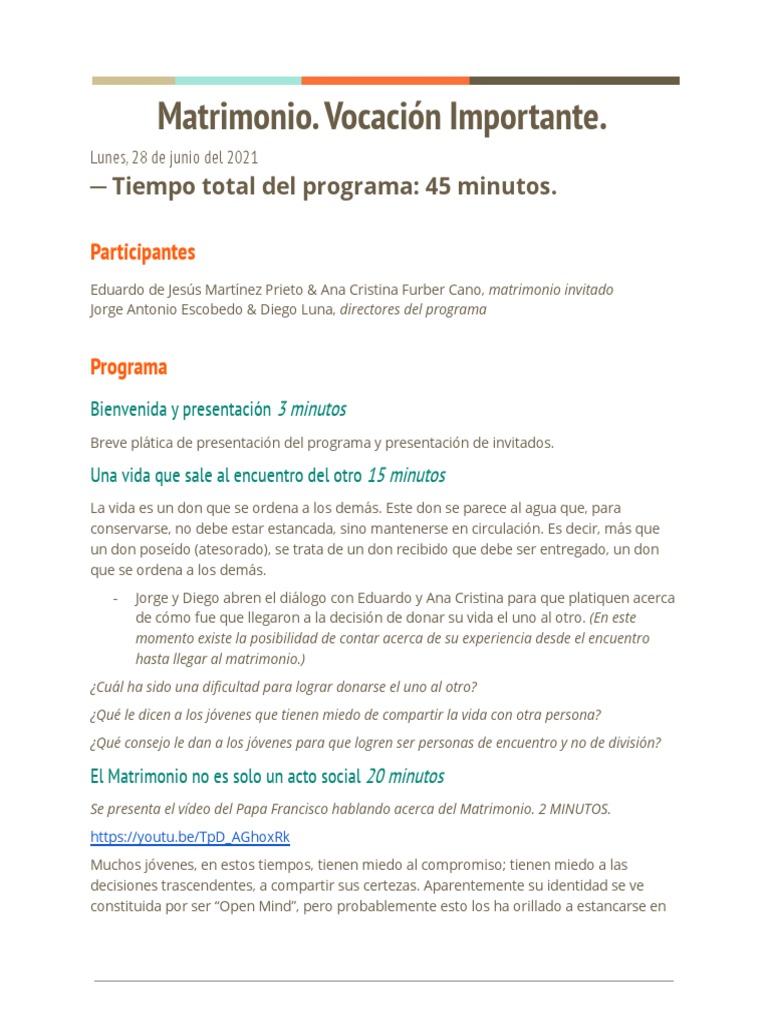 Descubre Tu Llamado - Matrimonio | PDF