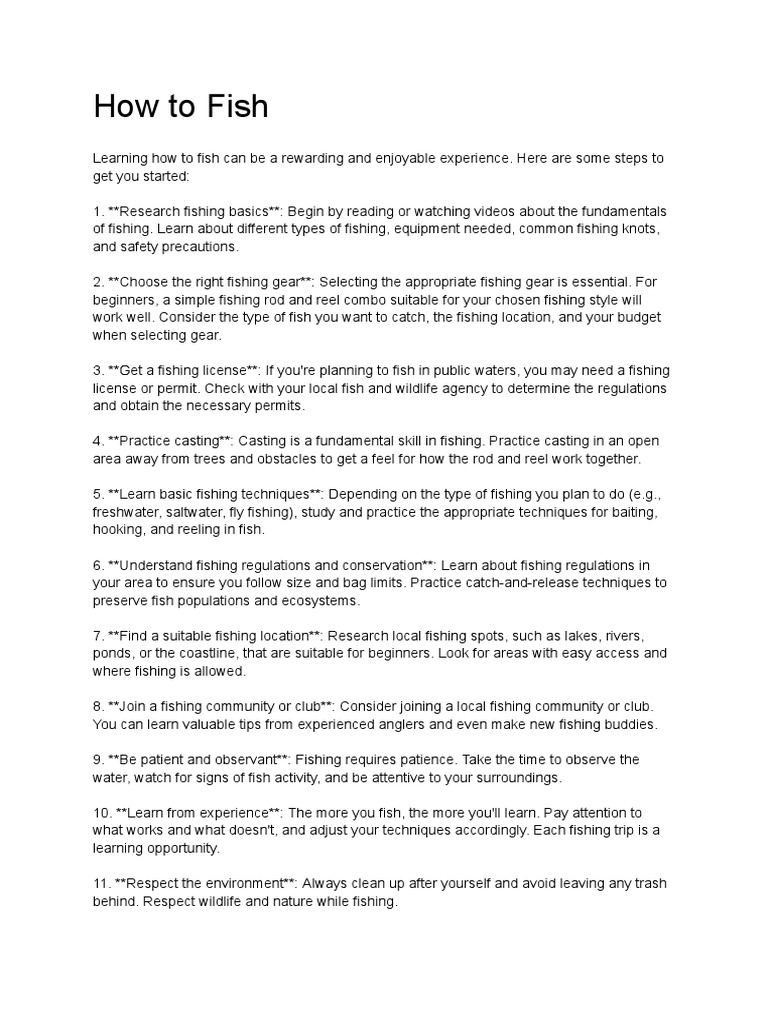 How To Fish | PDF | Fishing Tackle | Fishing Rod