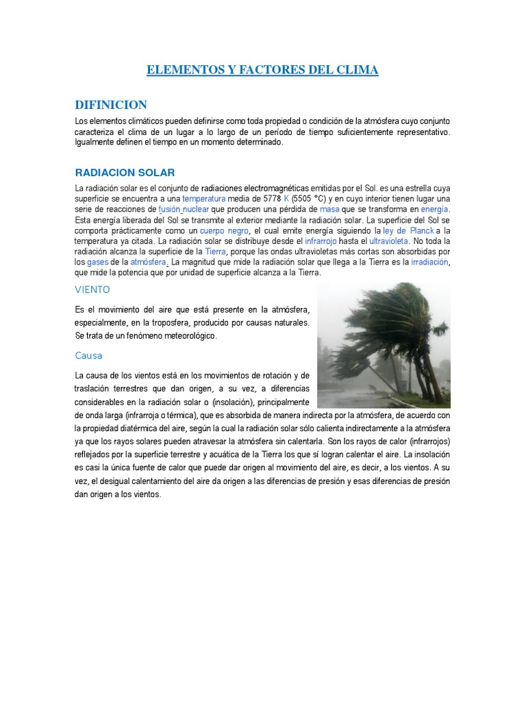 Elementos y Factores Del Clima | PDF | Herida | Evaporación