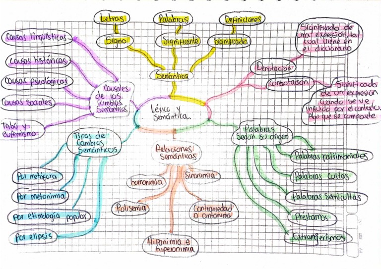 Mapa Mental-Léxico y Semántica. | PDF