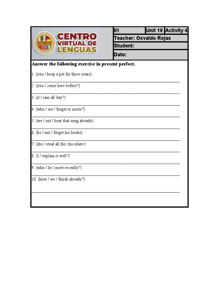 Activity 4 Unit 10 | PDF