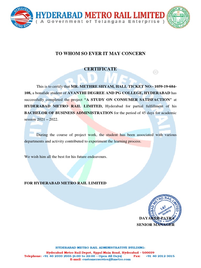 Hyd Metro Rail | PDF