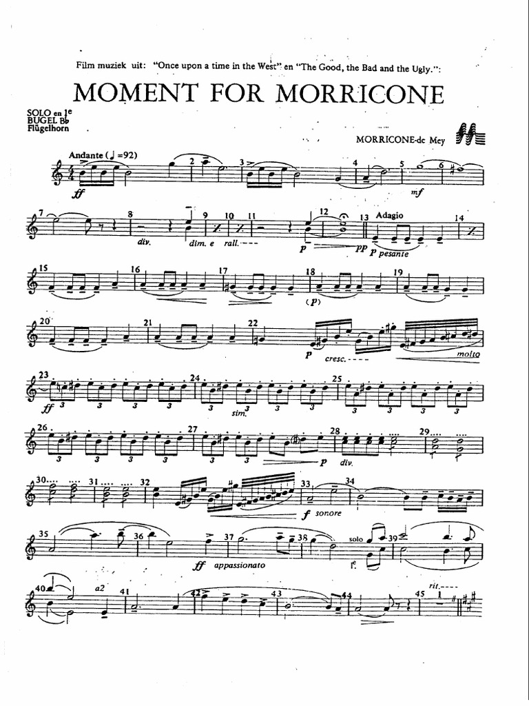 Bugles 1-3 Moment Morricone | PDF
