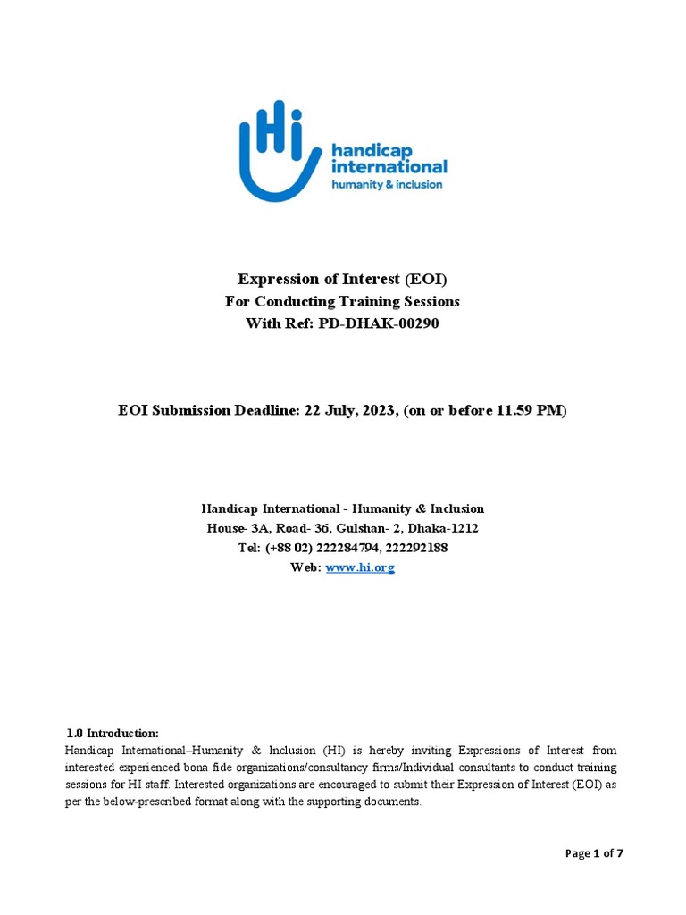 Eoi 101 | Download Free PDF | Request For Proposal | Business