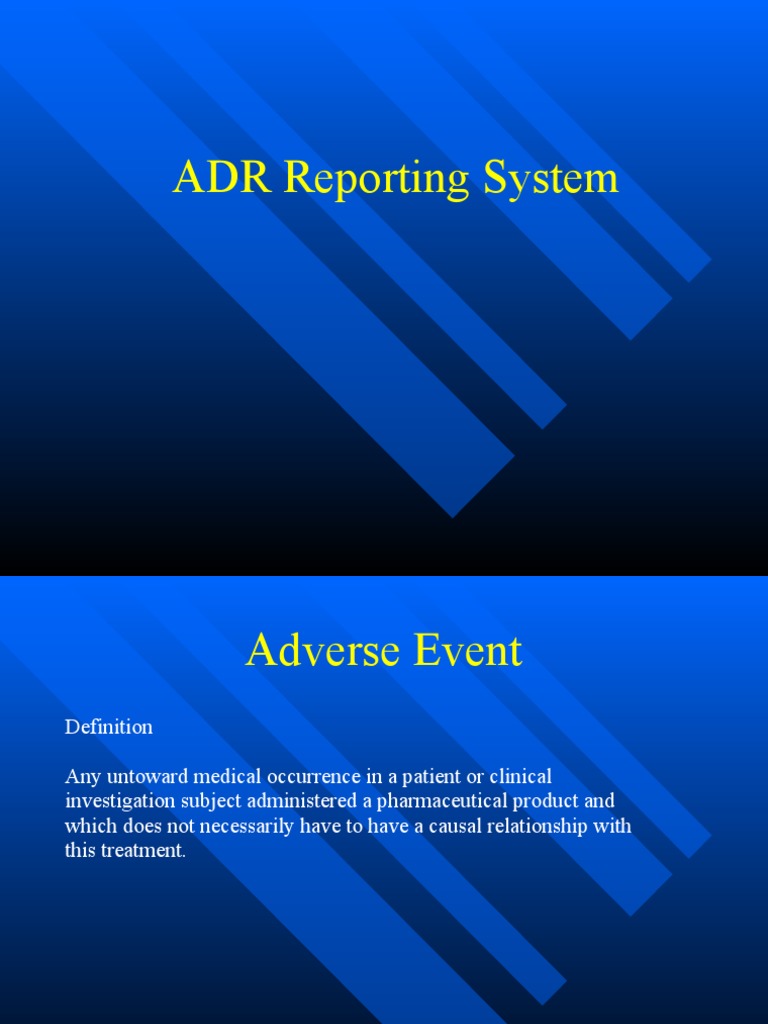 ADR Reporting System | Download Free PDF | Pharmacovigilance | Adverse ...
