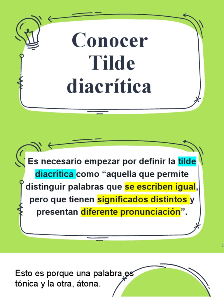 Tilde Diacrítica | PDF | Palabra | Adjetivo