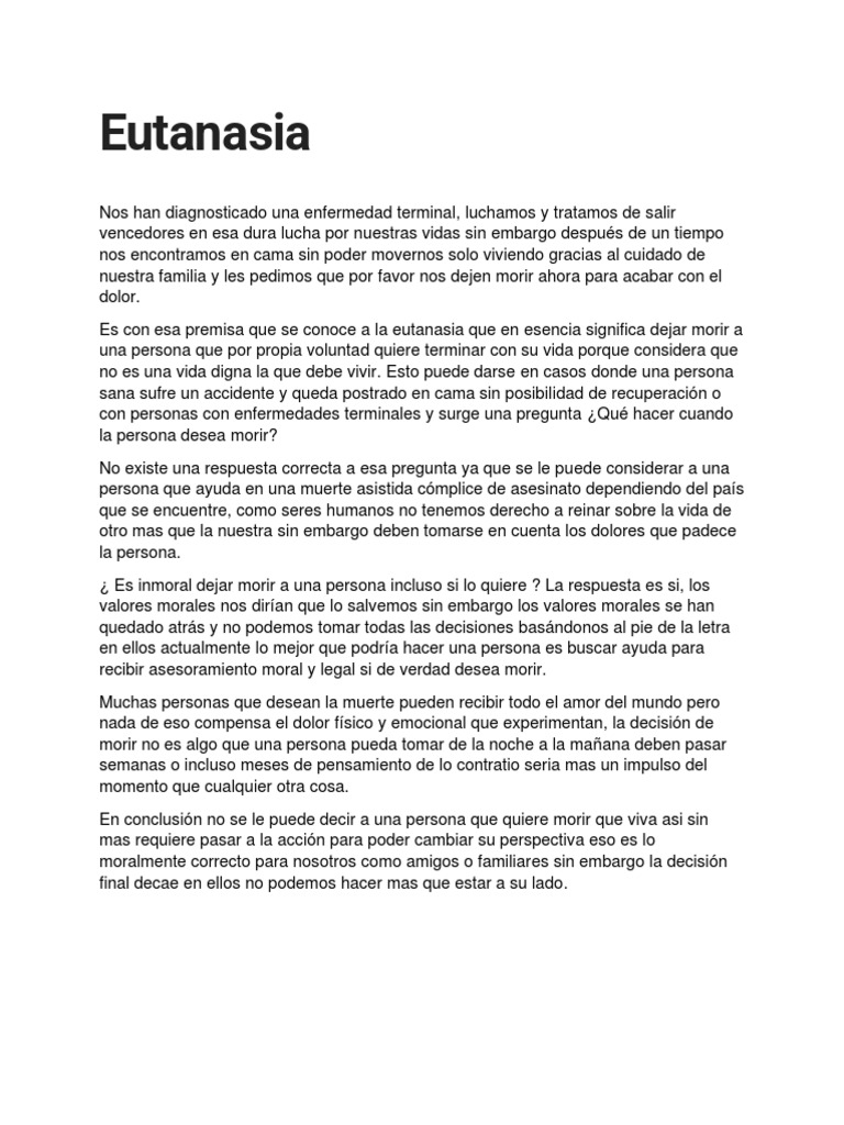 Eutanasia | PDF
