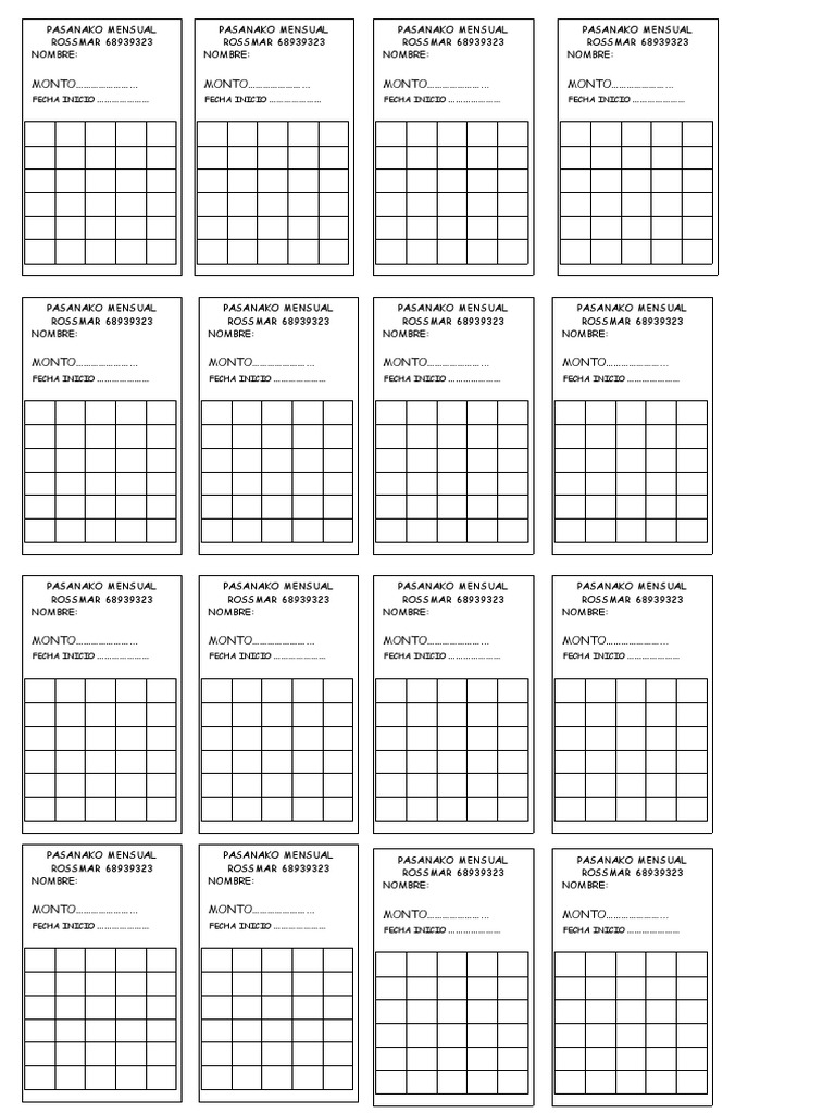 Tarjetas de Pasanaco | PDF | Derecho