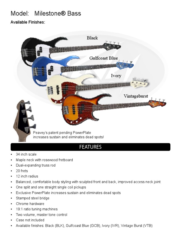 Model: Milestone® Bass: Black | PDF | Irish Musical Instruments ...
