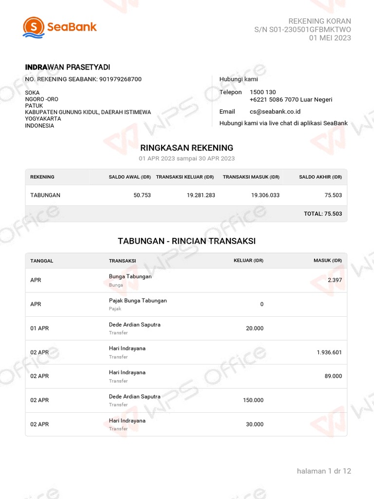 Seabank Statement 20230630-1 | PDF