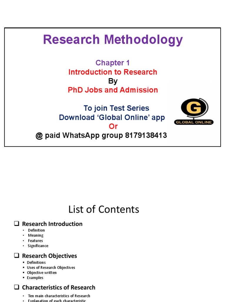 CHP 1 Introduction To Research | PDF