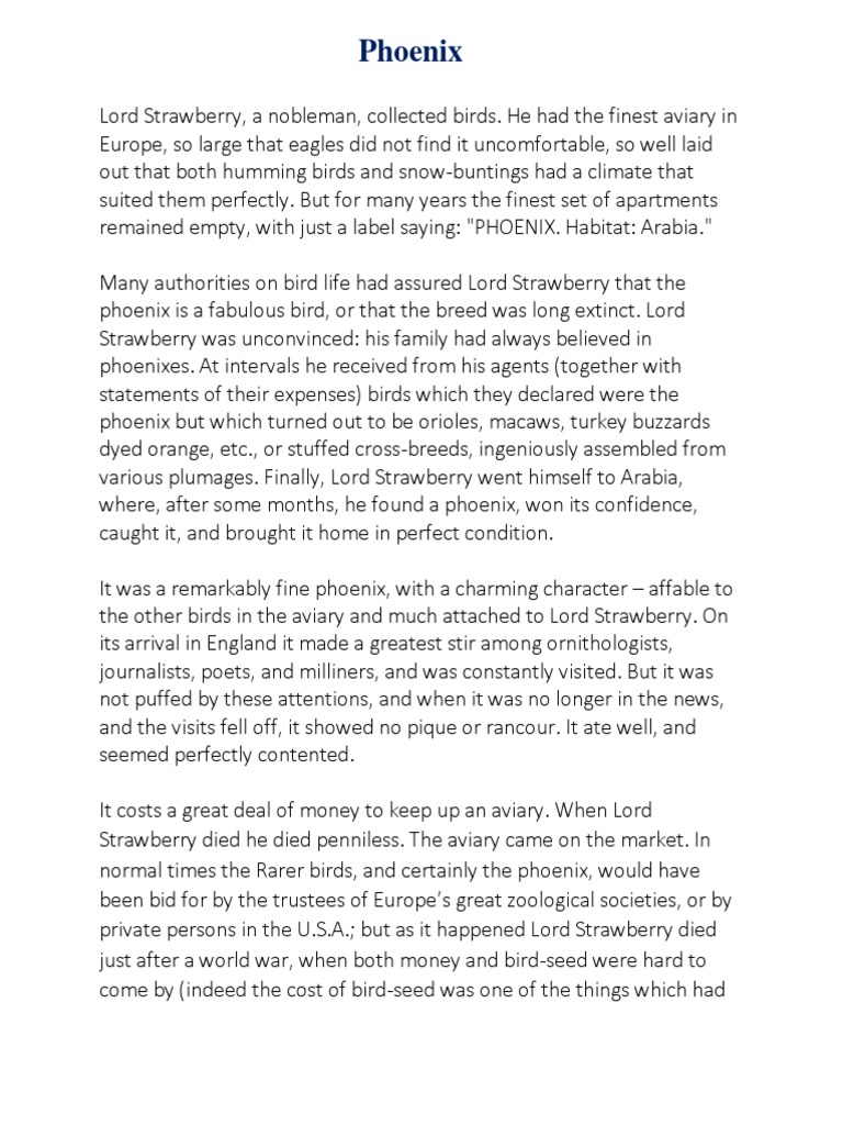 Phoenix | PDF | Birds