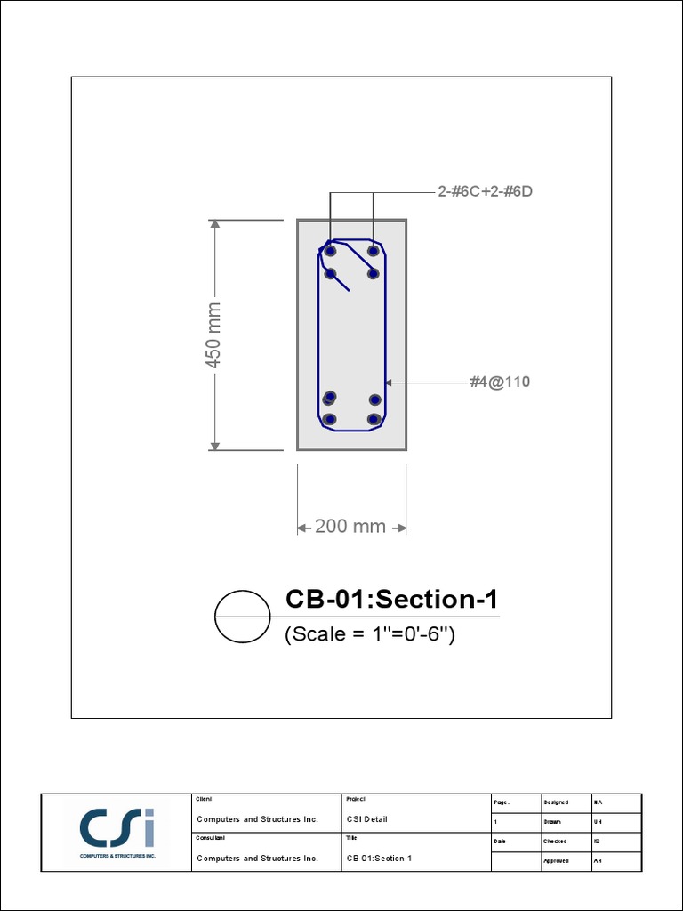 Detail Tulangan Balok 20 X 45 | PDF