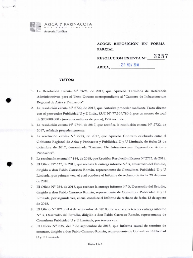 Resol 3257 | PDF | Gobierno