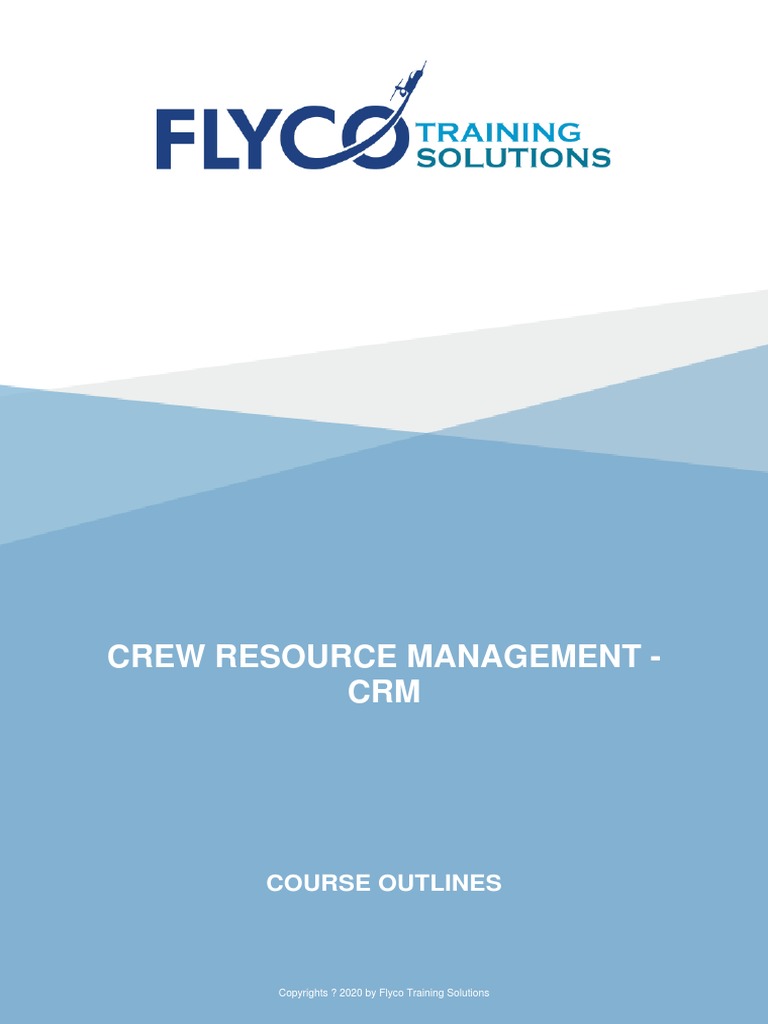 Crew Resource Management 2020 | PDF | Situation Awareness | Sleep