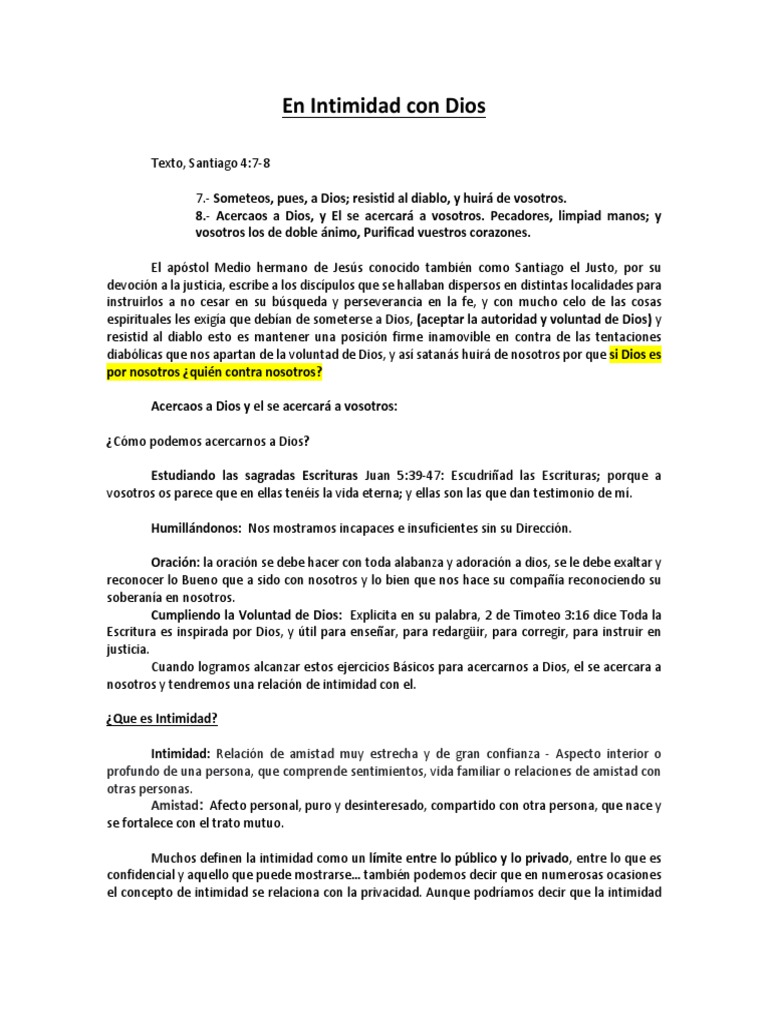 En Intimidad Con Dios | PDF | Dios | Pecado