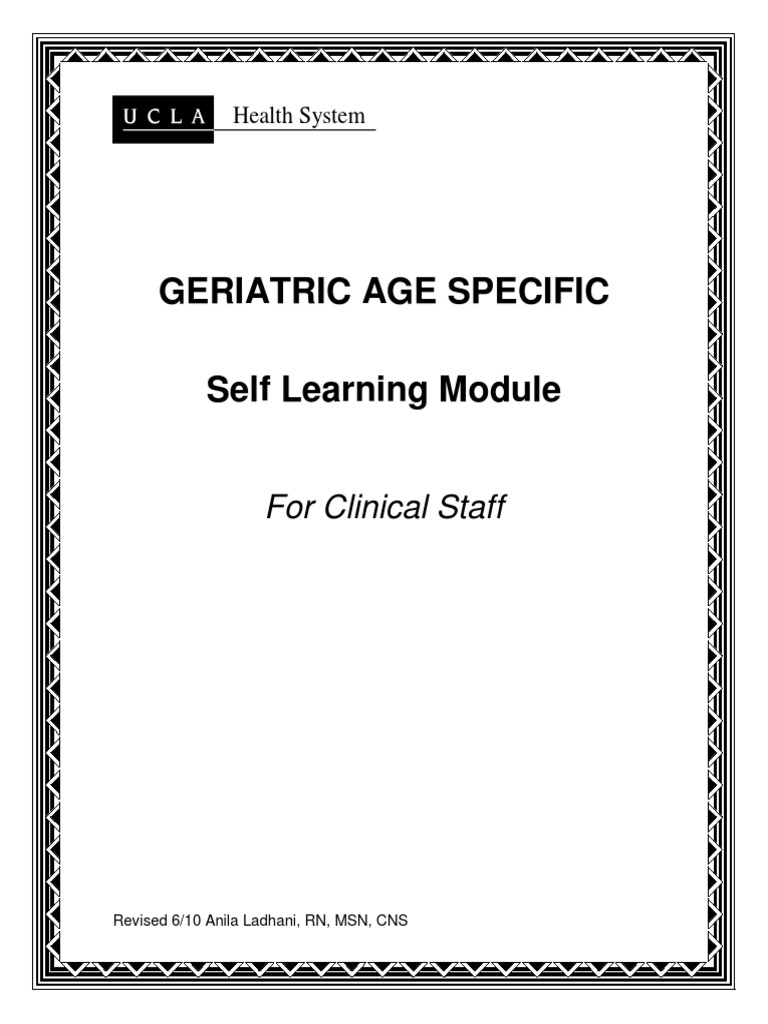 Geriatric Age Specific Author UCLA Health | PDF | Geriatrics | Lung