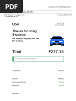 Uber Bill | PDF | Invoice | Payments