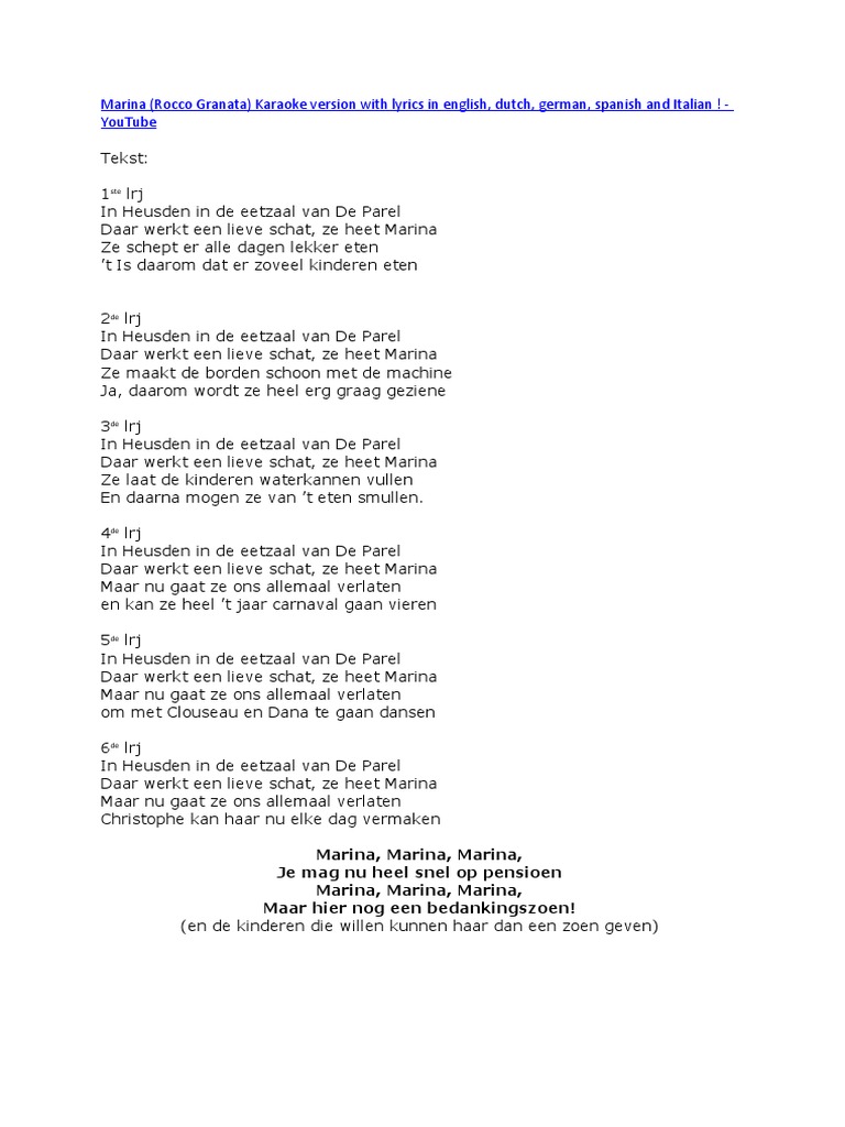 lied voor Marina | PDF