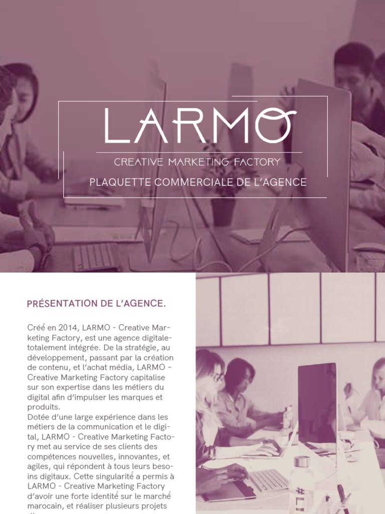 Agence LARMO : Marketing Digital Intégré | PDF | Commercialisation ...