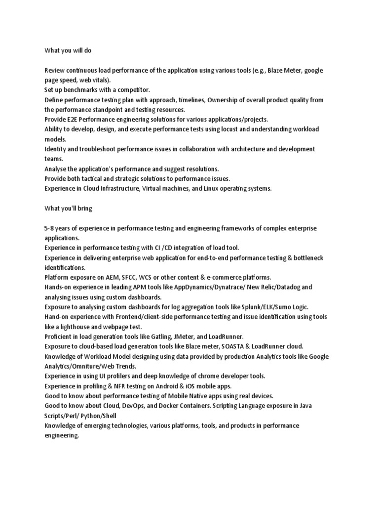 JD | PDF | Cloud Computing | Scripting Language