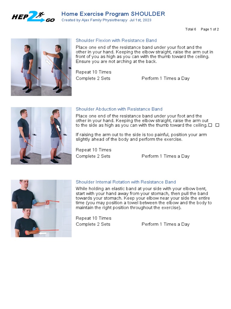 Exercícios | PDF | Anatomical Terms Of Motion | Elbow