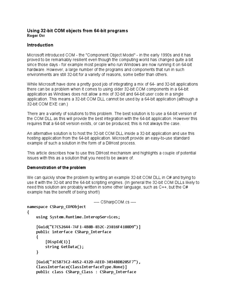 DLL Surrogate | PDF | Component Object Model | Windows Registry